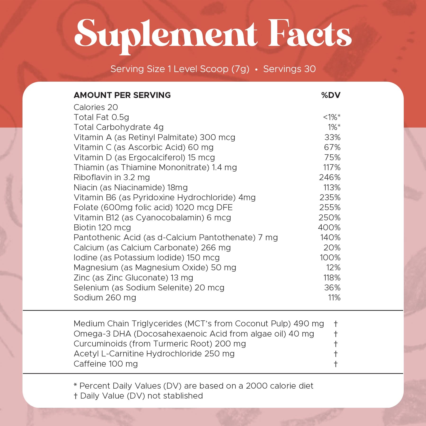 Brain Health Powder | 30 Servings | MCTs, Omega-3, Carnitine, Curcumin | Make Time Wellness